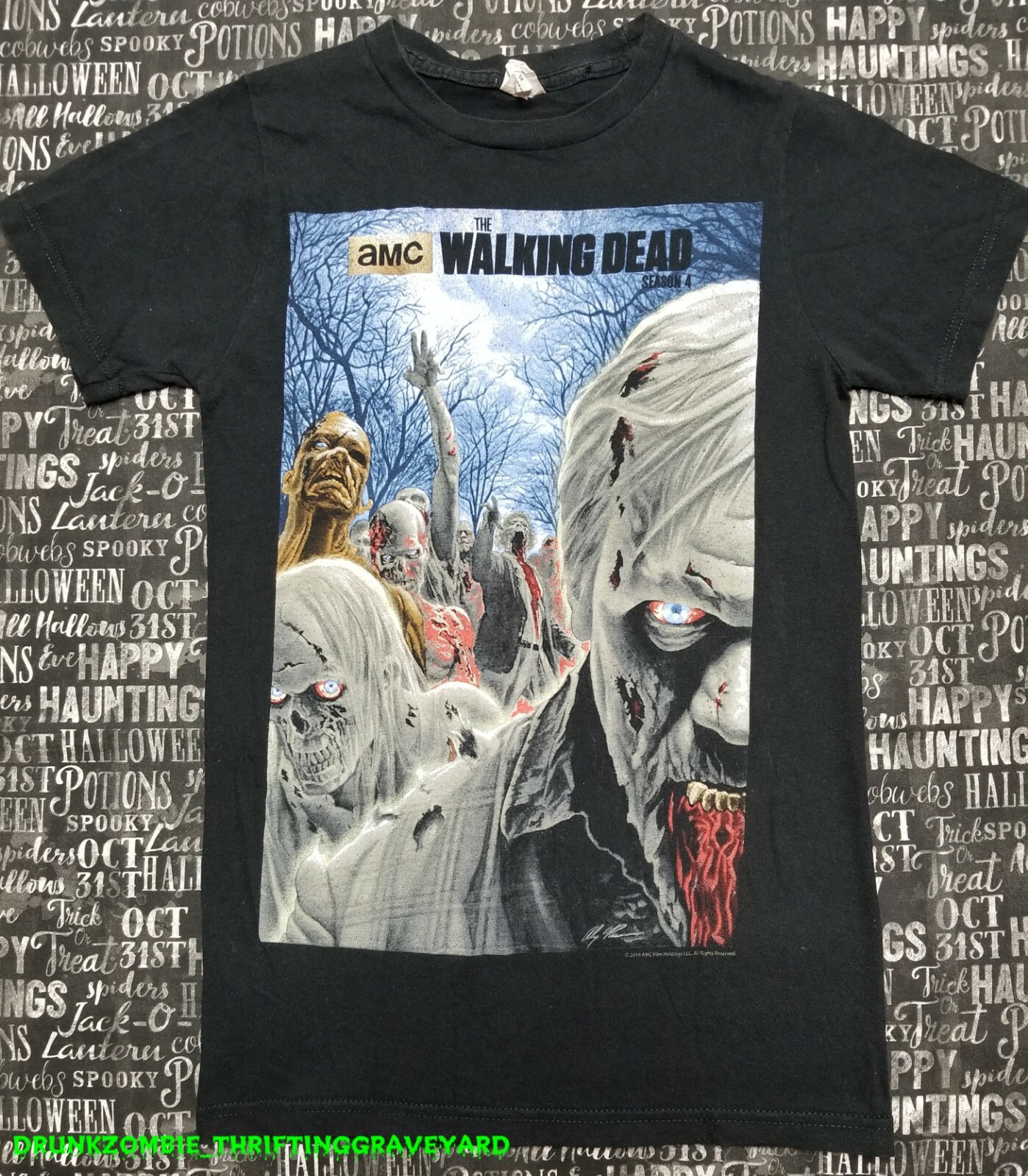 AMC The Walking Dead Season 4 Alex Ross Zombies T-shi… - Gem