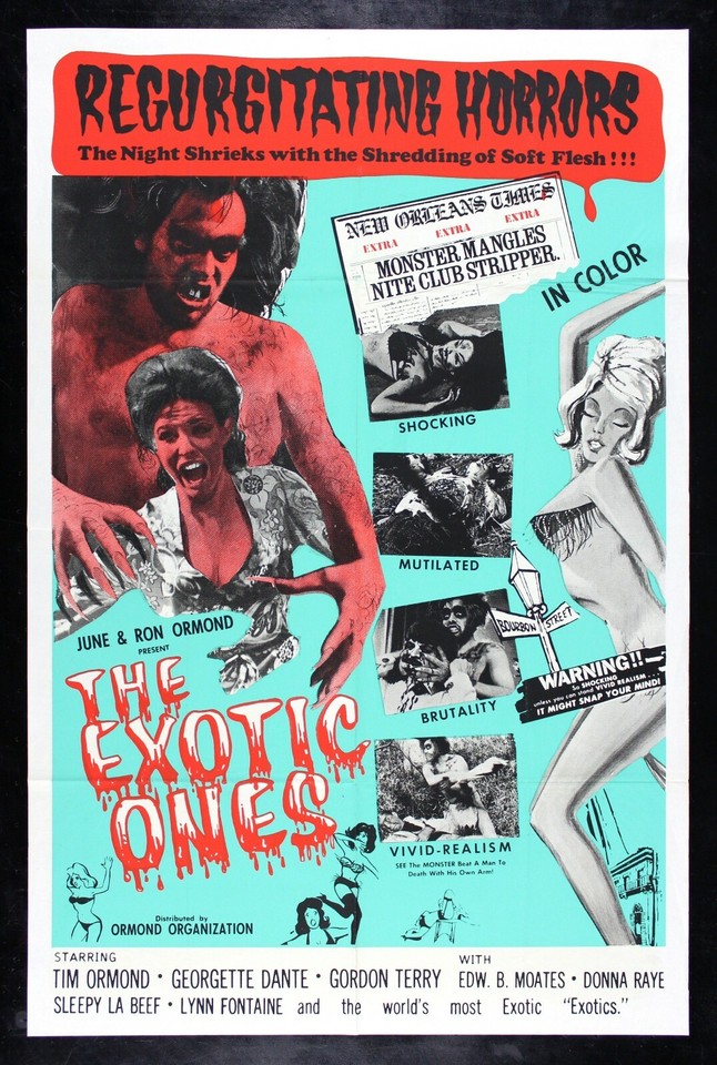 THE EXOTIC ONES CineMasterpieces ORIGINAL MONSTER HORROR MOVIE POSTER ...