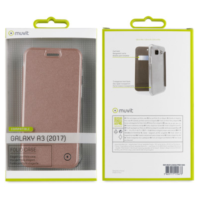 Etui MUVIT Folio case GOLD SAMSUNG GALAXY A3 2017 | eBay