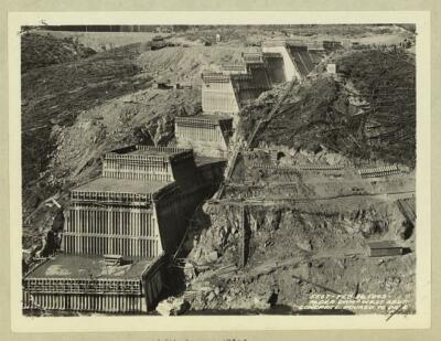 Photo:Alder Dam,abutment,concrete,Nisqually River,WA,1943 | eBay