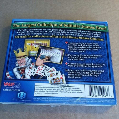 Ultimate Solitaire 1000 Unique Games (PC) (Jewel with Slip Case) | eBay