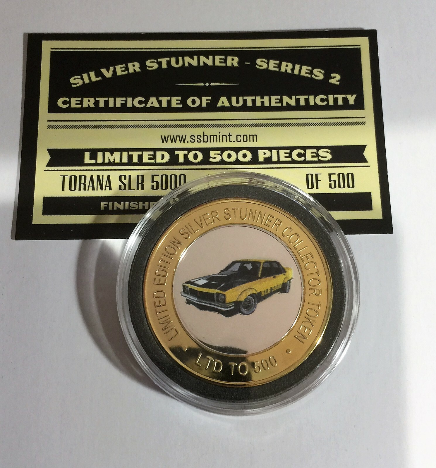 Holden Torana SLR 5000 Colour Silver Stunner Coin/Token C.O.A. LTD 500 ...