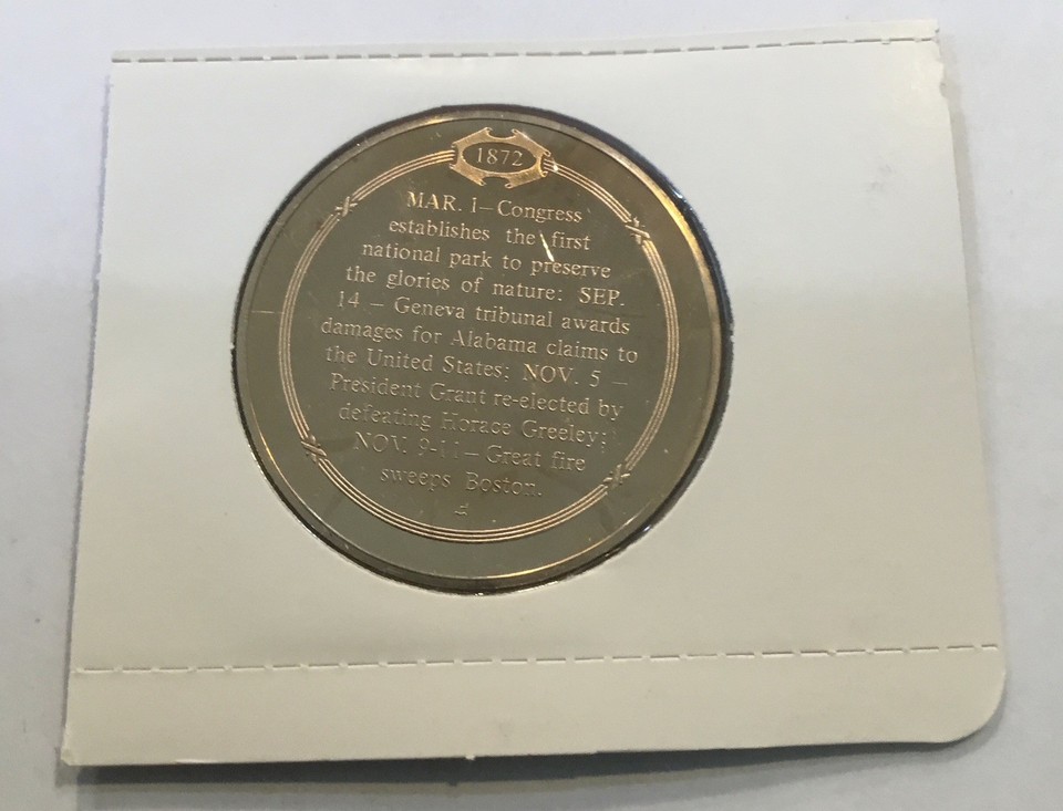 Yellowstone National Park Established Coin Medal | eBay