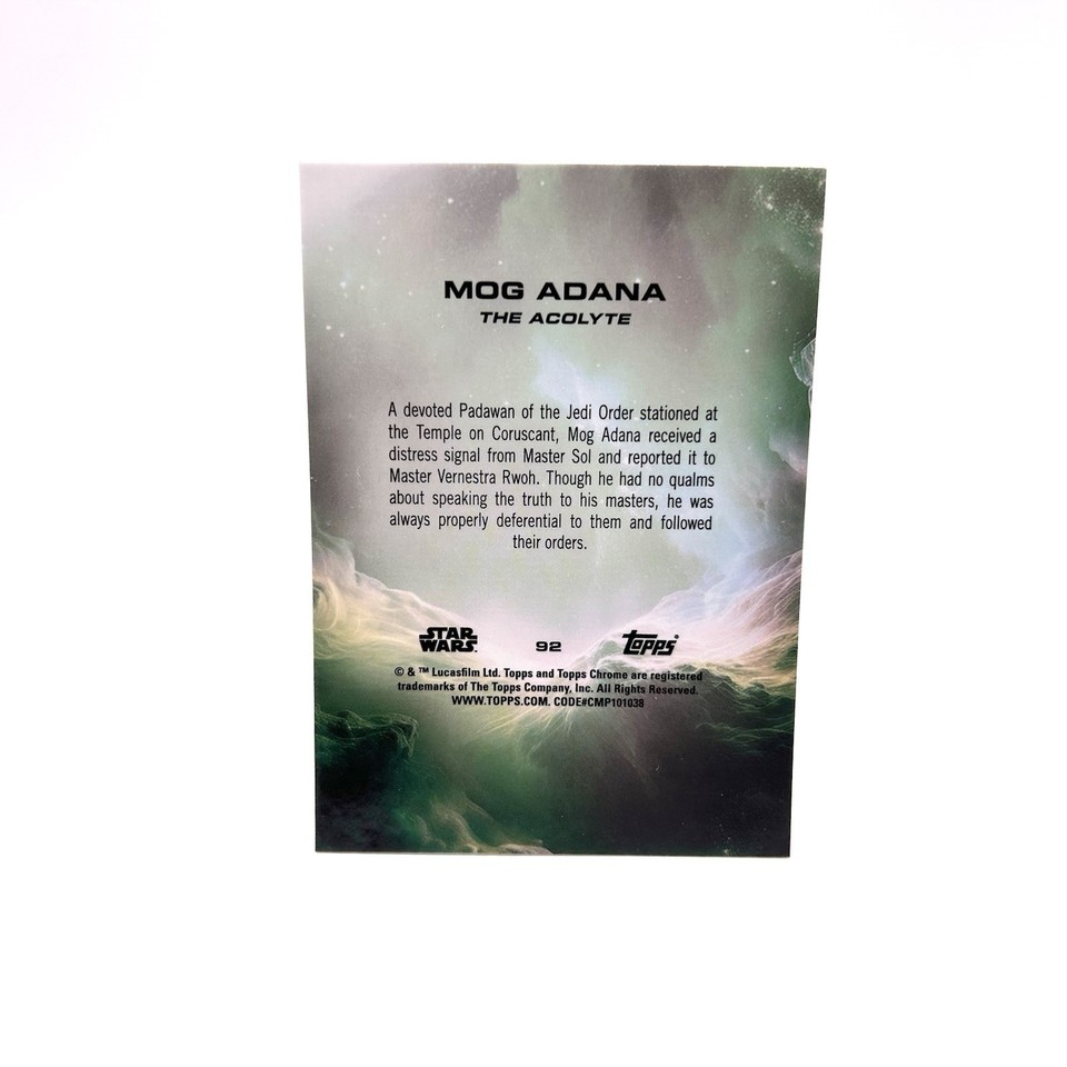 Mog Adana #92 Debut The Acolyte 2025 Topps Chrome Star Wars RayWave ...