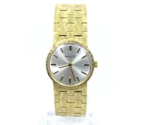 Vintage Ladies 1970's RALCO 14k Gold Plate Plaque G-10 Swiss Hand ...