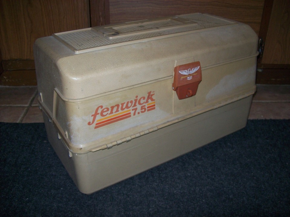 Vintage Fenwick 7.5 Wide Body Fishing Tackle Box, Filled with Tackle ...