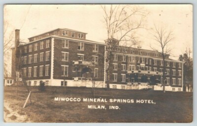 Indiana Milan RPPC Miwoggo Mineral Springs Hotel 1920s Photo Vintage ...