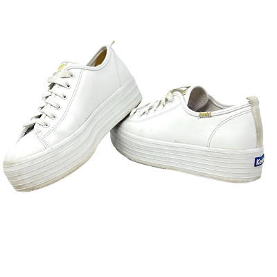 Keds Triple Up White Platform Leather Womens 9 | eBay