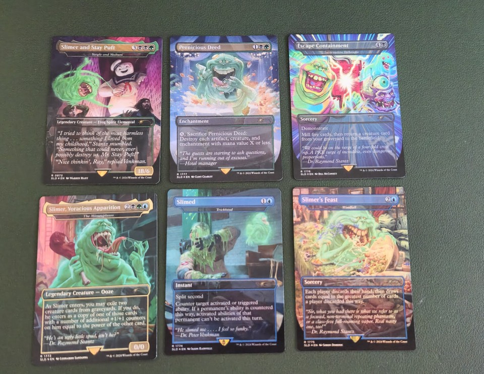 Magic MTG Secret Lair x Ghostbusters: Slimer FOIL W/ Stay Puft Bonus ...