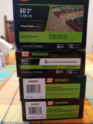 Grip Rite Box Nails 6D 2 Inch - Smooth Shank (4 Boxes) | eBay