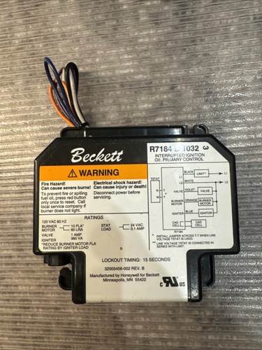Honeywell R7184B 1032 Oil Burner Primary Control - Beckett | eBay