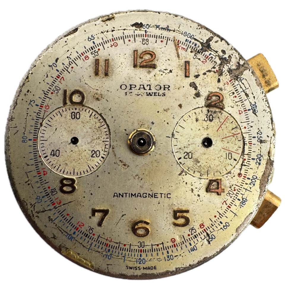 Vintage 32mm Opator Bi-Compax Chronograph Men's Wristwatch Movement ...