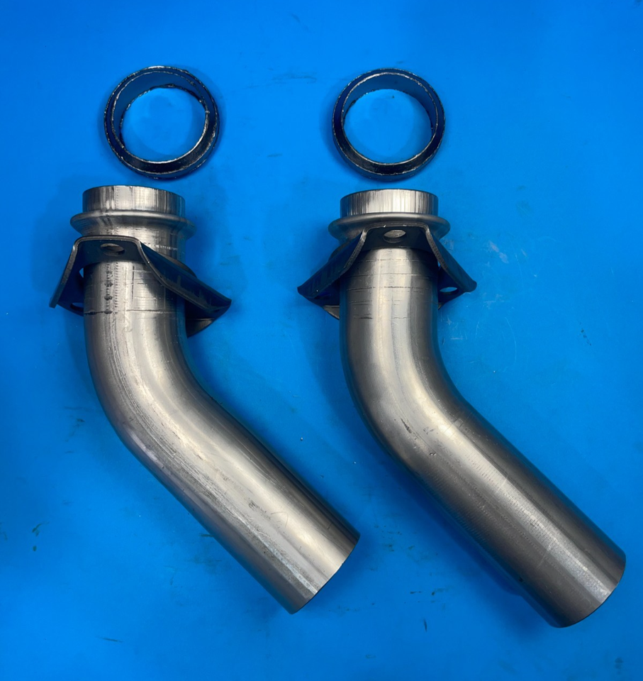 8"Chevrolet V8 3 Bolt 2" Exhaust Manifold 45 Down Pipe Stubs w/Donut ...