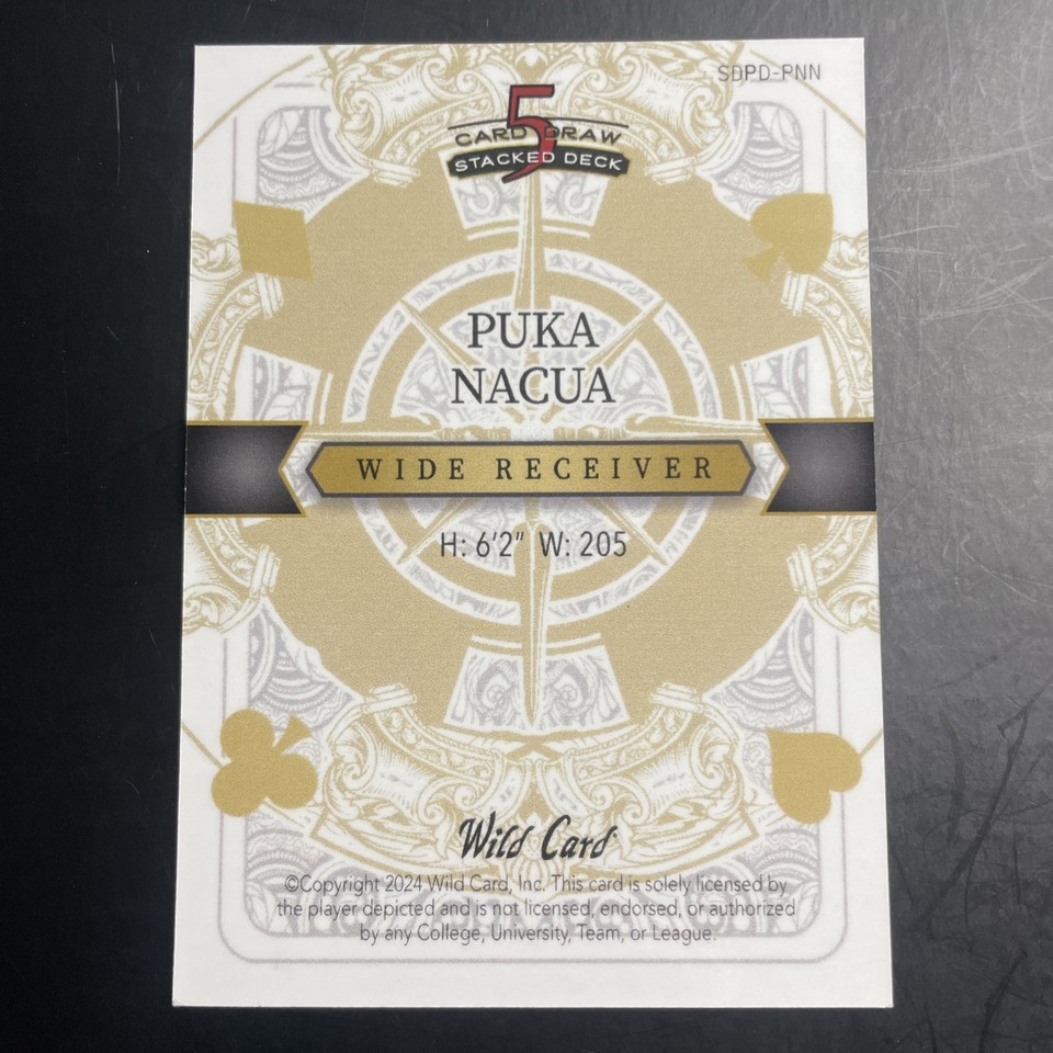 2024 Wild Card 5 Card Draw Puka Nacua #1/1!!Orange Mirror King Of ...