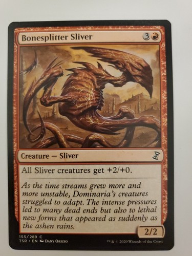 MTG Magic The Gathering Card Bonesplitter Sliver Creature Sliver Red ...