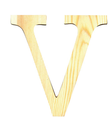 Wooden Alphabet 11.5Cm Letter V | eBay