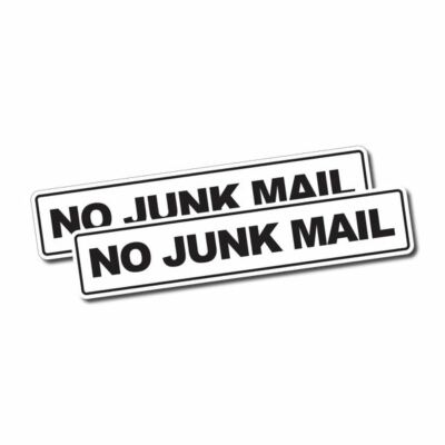 No Junk Mail Sticker / Decal - Letter Box Number Mail Sign House ...