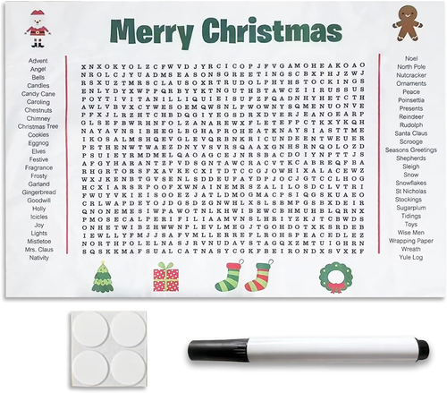 Giant Christmas Word Search - Giant 36"x24" Wall Game | Interactive ...