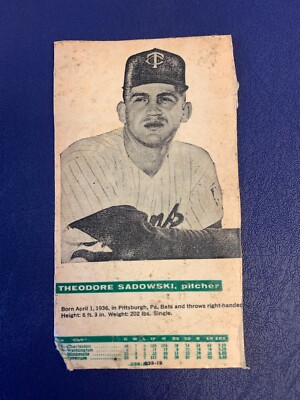 1962 Cloverleaf Dairy Minnesota Twins Theodore "Ted" Sadowski - SUPER ...