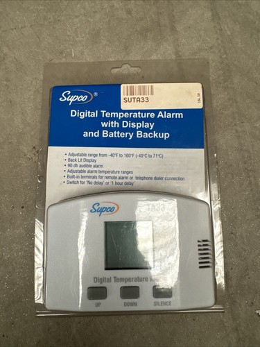 Supco TA33 Digital Temperature Alarm With Display And Battery Backup | eBay