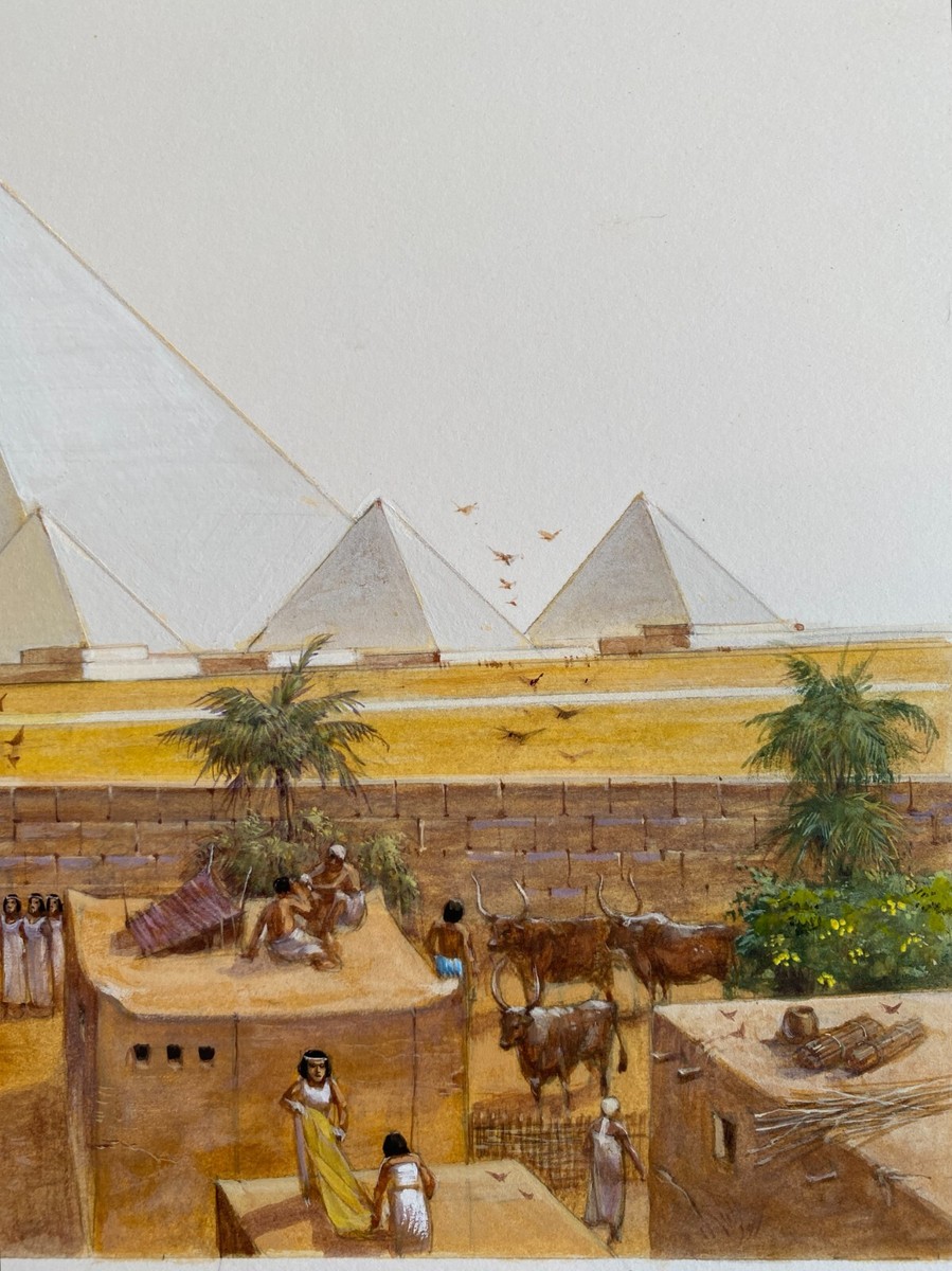 Sphinx And Pyramid Painting