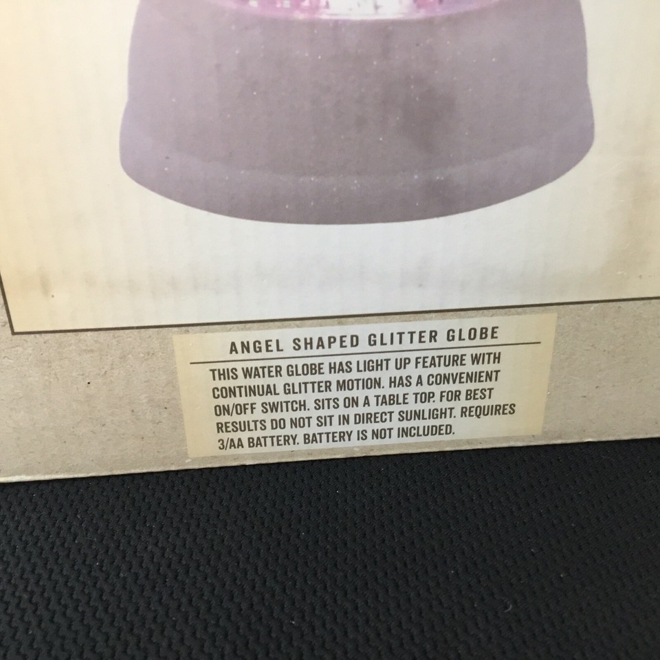 Cracker Barrel Angel Pink Skirt Glitter Globe Lighted Acrylic Angel 13 ...