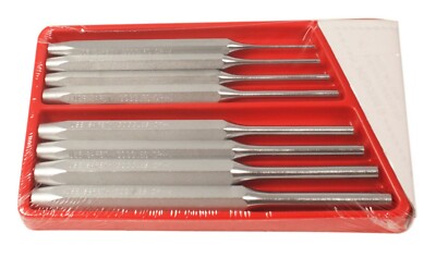 8 PC Metric Pin Punch Set Includes 1.5mm 2mm 3mm 4mm 5mm 5.5mm 6mm 8mm ...