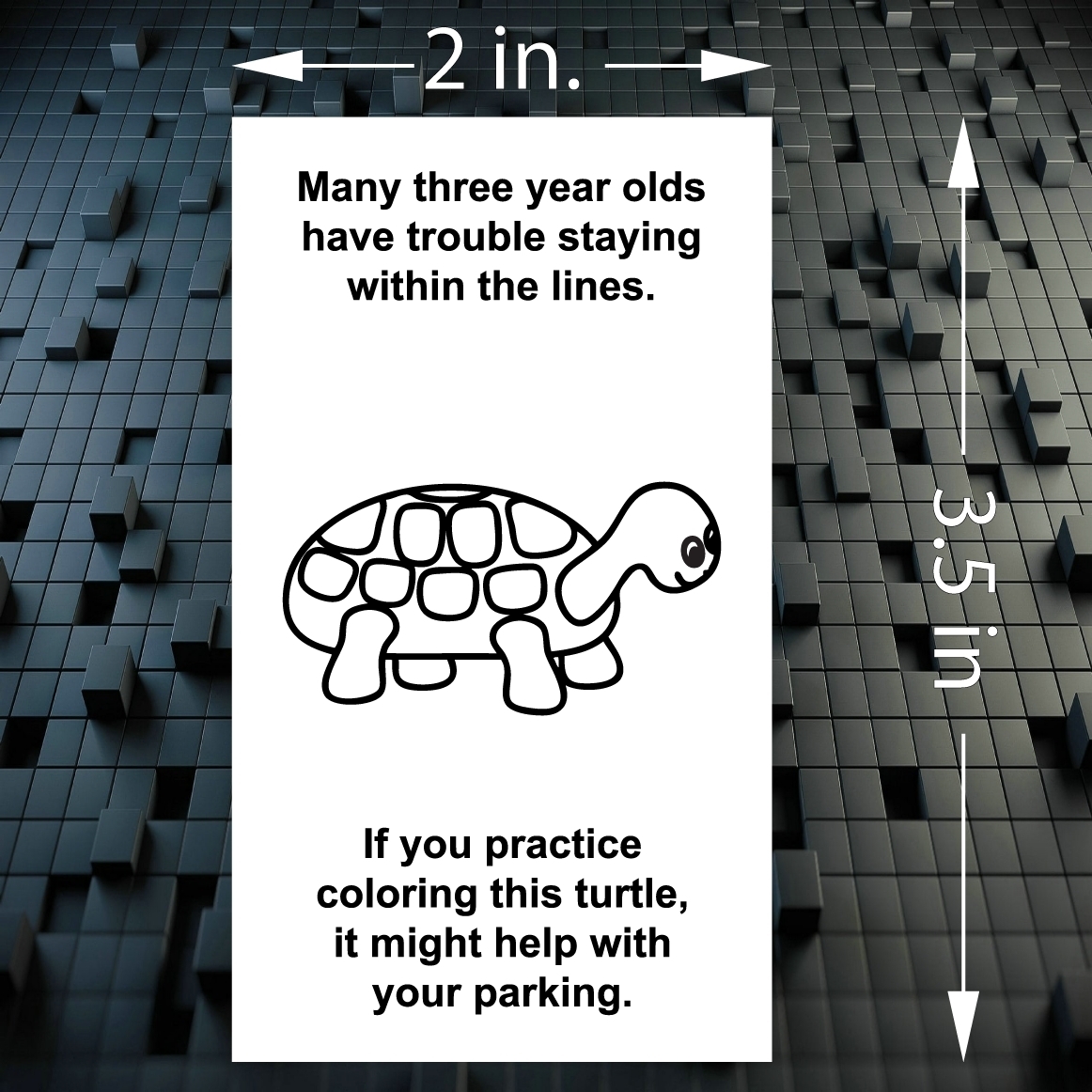Bad Parking Turtle Coloring Page Bad Parking Printable Notice Turtle
