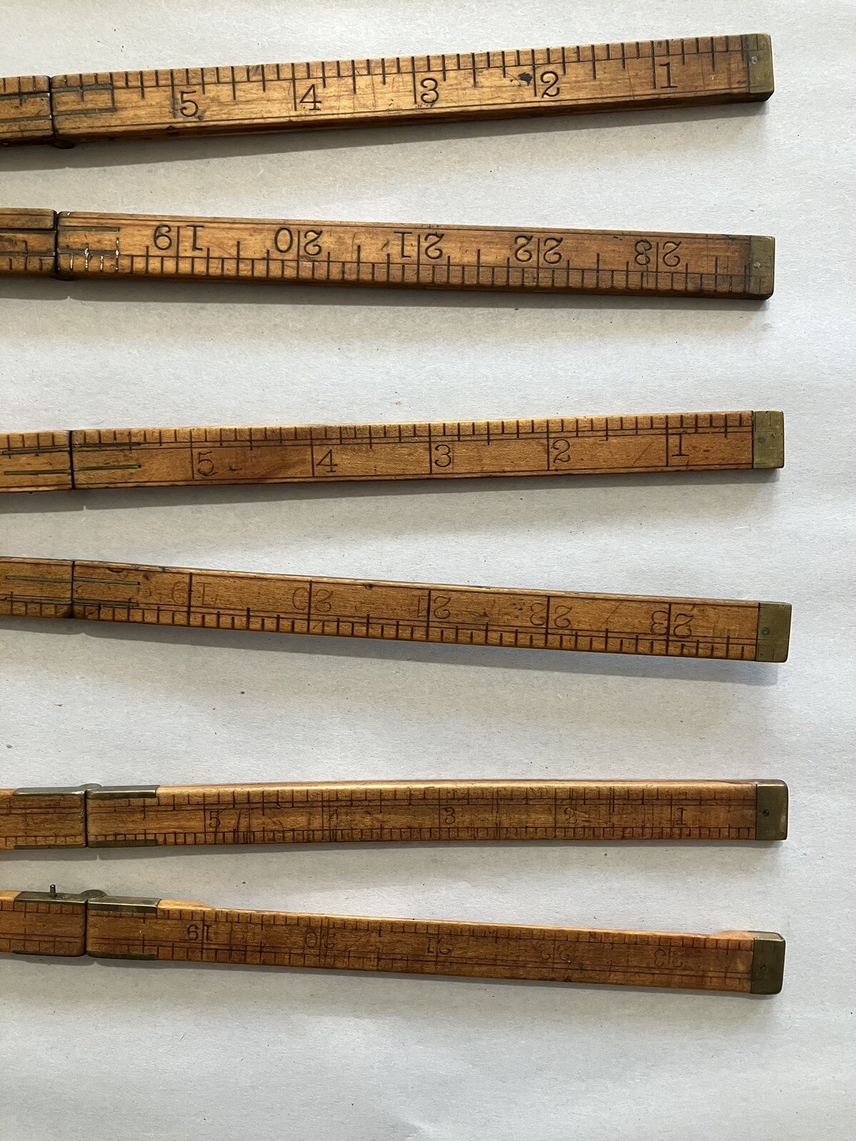 5 Vintage Stanley Rulers Rule Carpenters #61 1/2 #61 #84 #53 1/2 Lot | eBay
