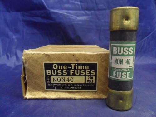 New Lot Bussmann NON 40 Amp One-Time Fuses 250V NIB | eBay