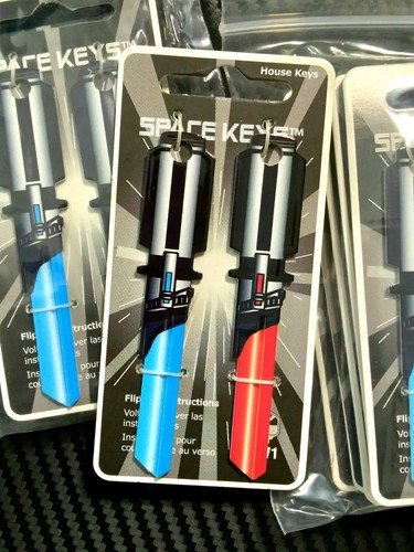 10 Pairs Red / Blue Lightsaber Shaped Space Keys - KW1 Kwikset 20 Key ...