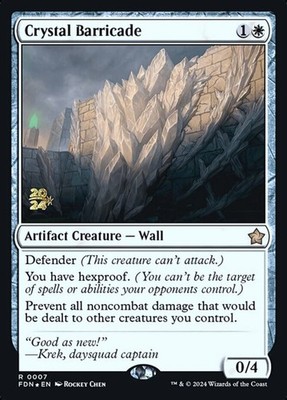 Near Mint x 1 Crystal Barricade - Foil - Prerelease Promo Foundations ...
