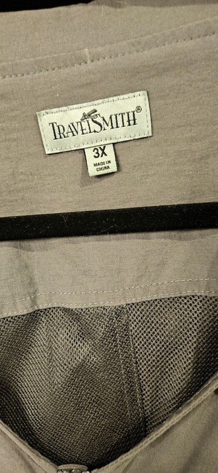 Travelsmith Grey Vest Mens Hiking Vest Outdoor Vest Sz 3X Mesh Lining ...