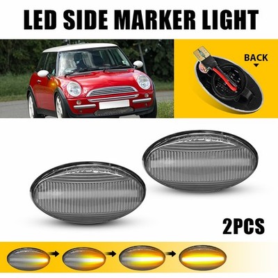 Amber Dynamic LED Front Side Lights Marker For 2002-2008 MINI Cooper ...
