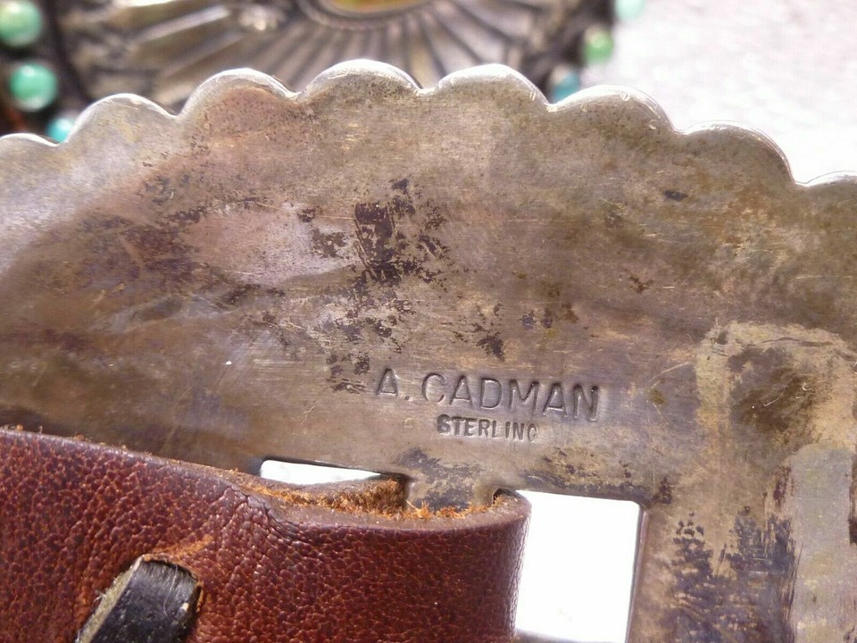 Renowned Silversmith ANDY CADMAN Navajo Turquoise Sterling Silver 12 ...