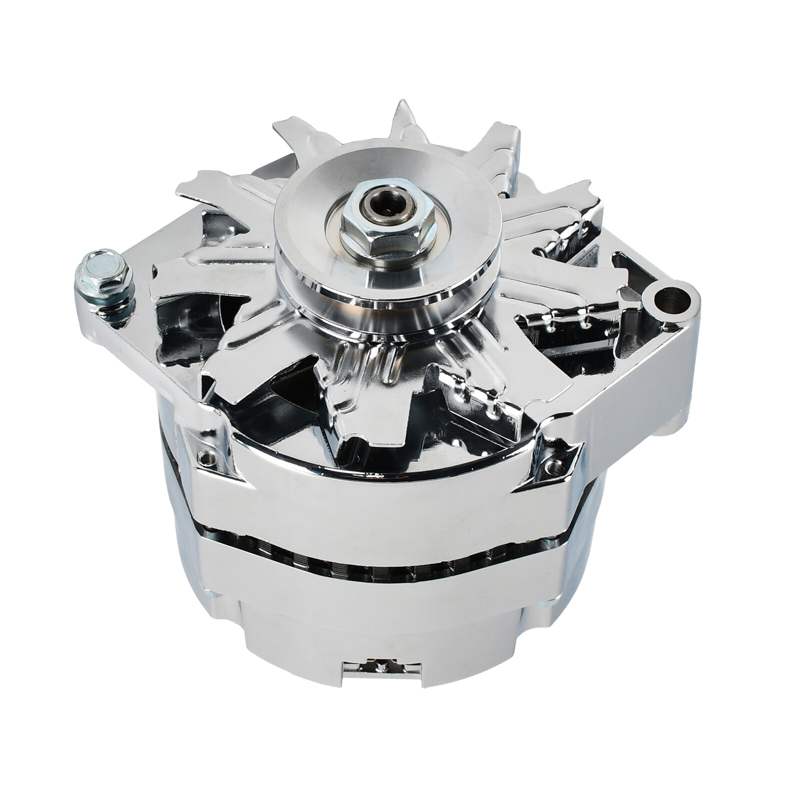 Chrome 120 AMP 1 or 3 Wire Alternator for GM SBC BBC Chevy 327 350 396 ...