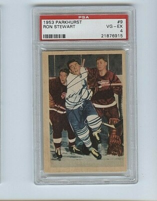1953 Parkhurst Ron Stewart Toronto Maple Leafs #9 🚀⚾️ PSA Graded 4 | eBay