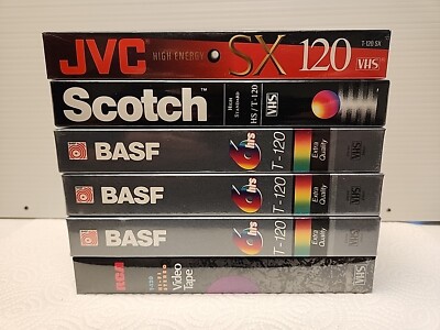VHS T-120 LOT OF 6, NEW | eBay