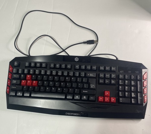Cyberpower PC Gaming Keyboard Multimedia Gaming Wired USB Keyboard ...