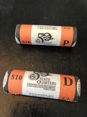 2005 P & D California State Quarter Rolls US mint Rolls | eBay
