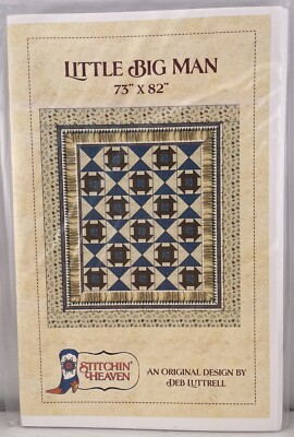 Little Big Man Quilt Pattern by Stitchin' Heaven 73”x82” Deb Luttrell ...