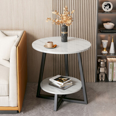 Modern Round Side Table Lamp Coffee Table Hallway Living Room Furniture ...