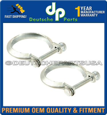 For Porsche 911 Exhaust Clamp Muffler to Tail Pipe 99611110800 Set of 2 ...