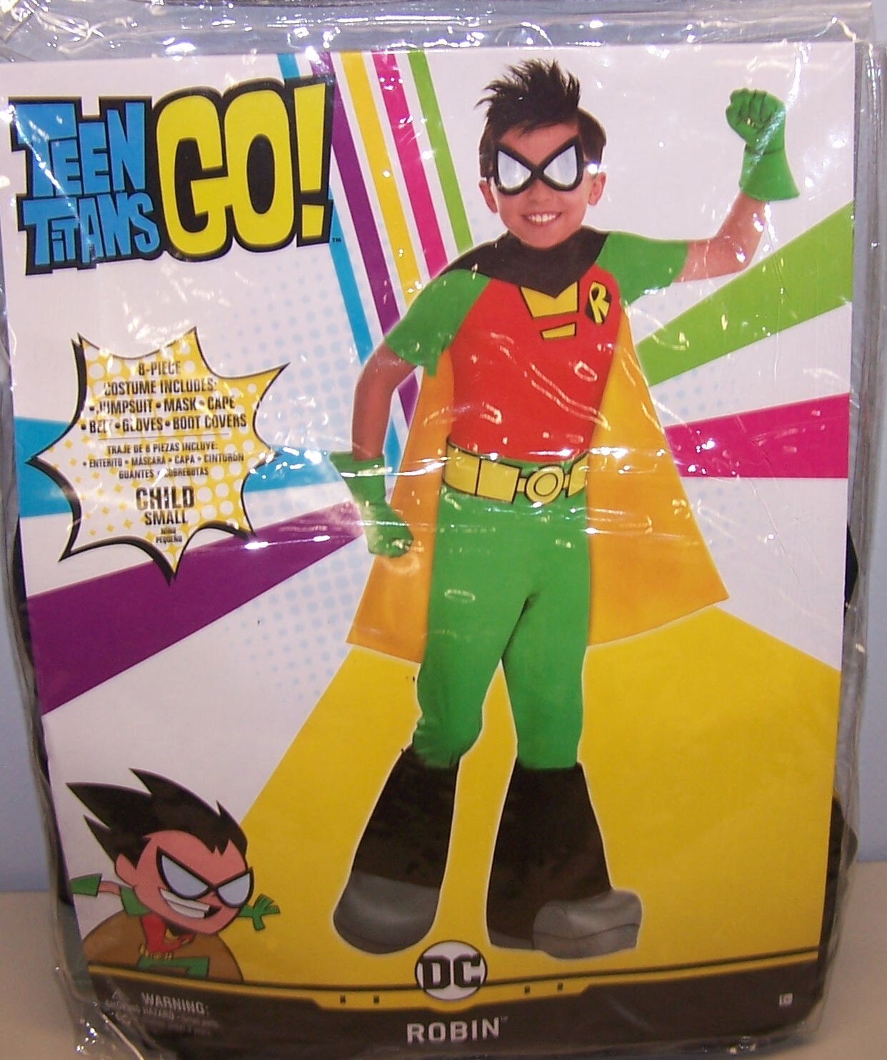 Teen Titans Go Robin Costume Boys Child Size Small 4-6 Halloween ...