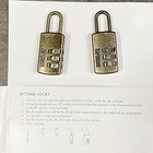 Hartmann Luggage Lock Combination 3 Number Dial Unlocked SET OF 2 Locks ...