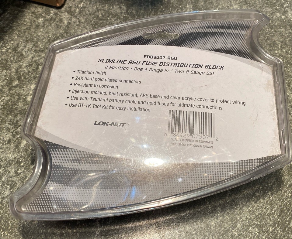 Tsunami Slimline AGU Fuse Distribution Block One 4 Gauge In ,Two 8 ...