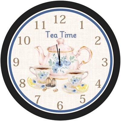 Personalized Clock - Tea Time Clock, Afternoon Tea, Tea Room, Tea Gift ...