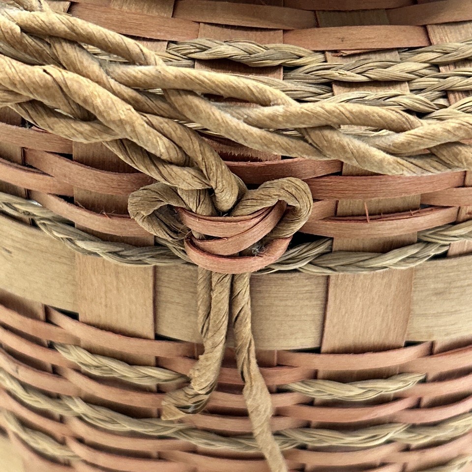 Cottage Core Basket For Yarn And Knitting supplies . 8”tall And Braided ...