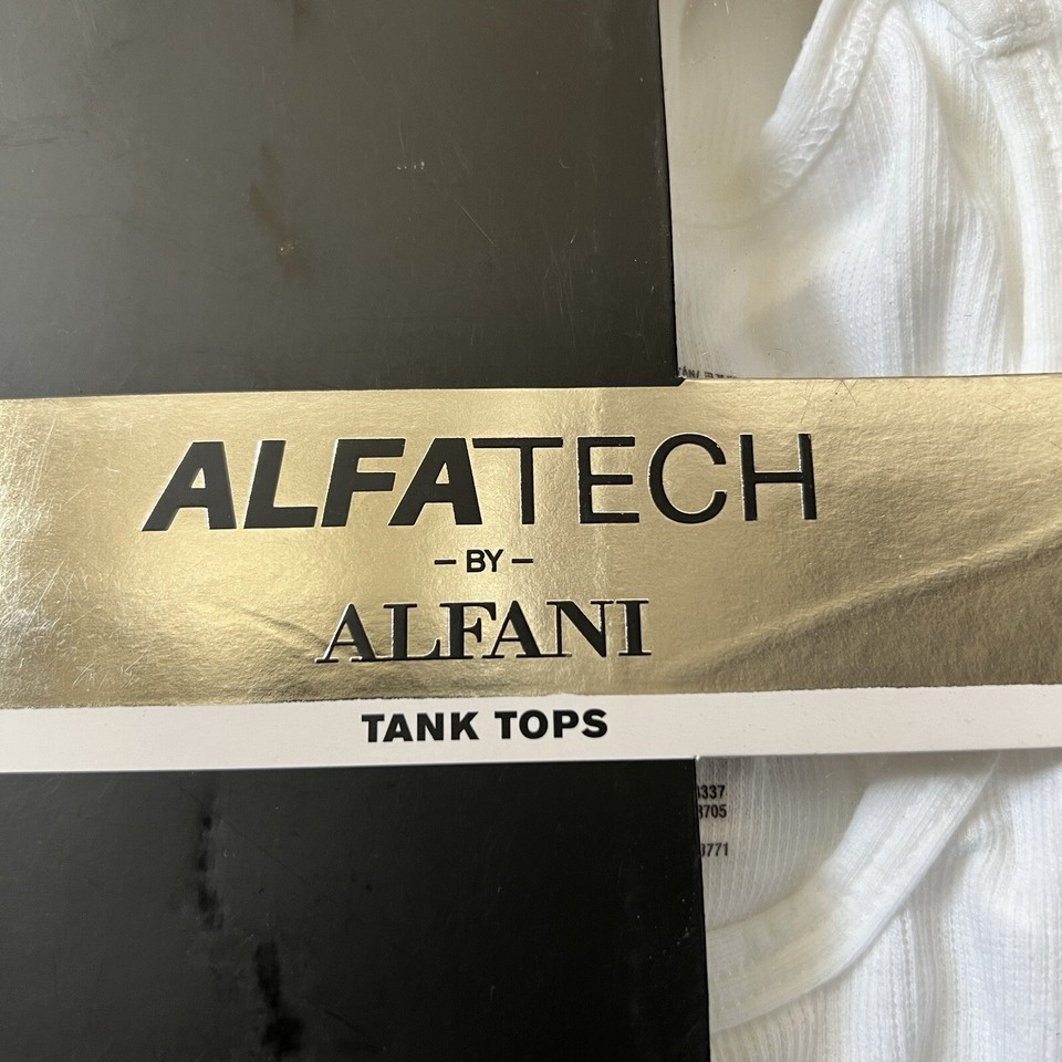 Alfani Mens White Tank Tops AlfaTech 5-Pack Moisture Wicking Solid Tagless | eBay