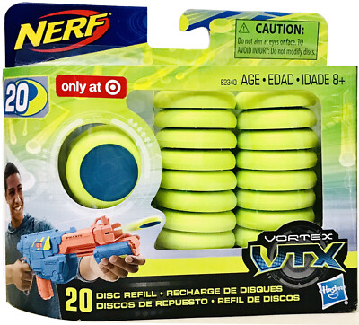 1 Pack Hasbro Nerf Vortex VTX 20 Disc Soar & Ricochet Refill Age 8 ...